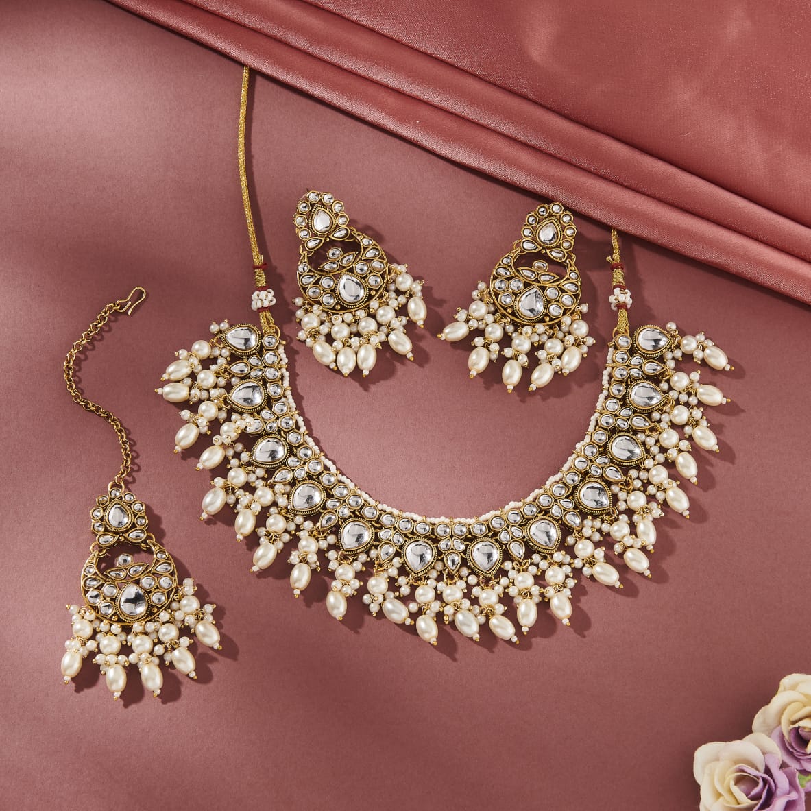 SANGEETA IVORY KUNDN SET – Merari Jewellery